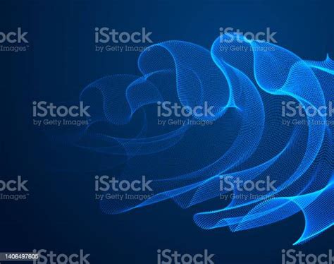 3d 마법 입자 메쉬 어레이는 어둠 과 음파 흐르는 바람에 투명 한 얇은 명주 그물 직물 둥근 점 벡터 효과 그림입니다 혼합 메쉬 진정 편안한 벽지 원자력 발전소에 대한