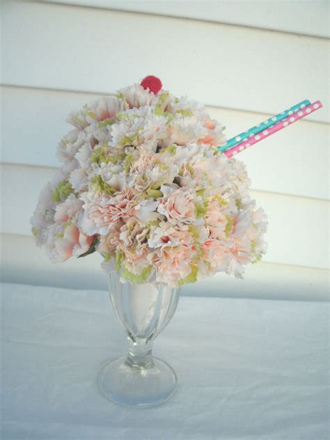 Carnation And Hydrangea Centerpiece