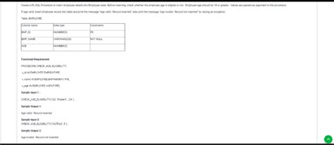 Write A Plsql Procedure To Insert Employee Details Into The Employee