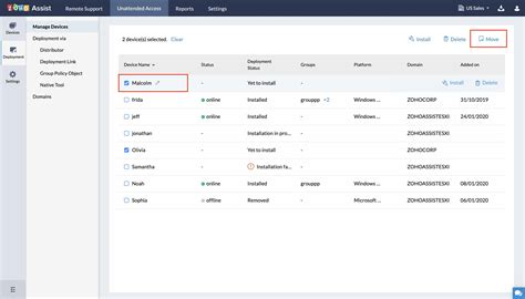 Manage Devices User Guide Zoho Assist