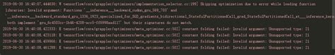 Tf20 Skipping Optimization Due To Error While Loading Function