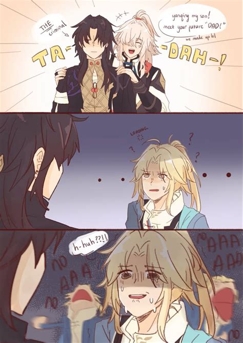 Two Anime Characters One With Blonde Hair And The Other With Black Hair Are Talking To Each