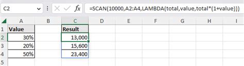 scan function create a cell range for cumulative calculations microsoft excel kaizen
