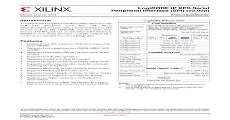 logicore ip xps serial peripheral interface spi v2 02a [pdf document]