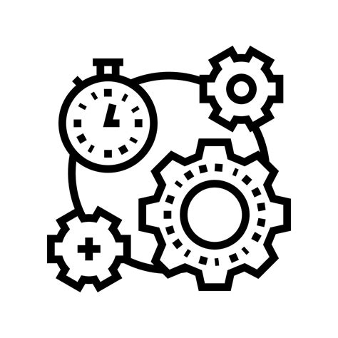 Working Process Time Line Icon Vector Illustration 10187742 Vector Art
