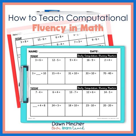 How To Teach Computational Fluency In Math Dawn Mincher