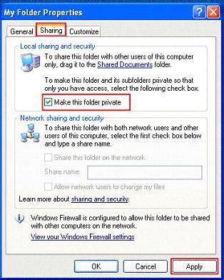 Creating Private Folders In Microsoft Windows XP Open Systems Computing Corp