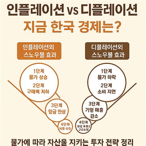 인플레이션 Vs 디플레이션 지금 한국 경제는 물가에 따라 자산을 지키는 투자 전략 정리