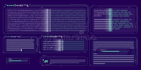 Infographic Text Vector Elements For Sci Fi Interface Stock Vector Illustration Of Samples