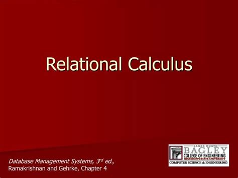 Ppt Relational Calculus Powerpoint Presentation Free Download Id 4767987