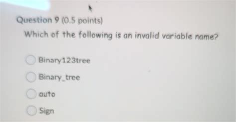 Solved Question 9 05 ﻿pointswhich Of The Following Is An