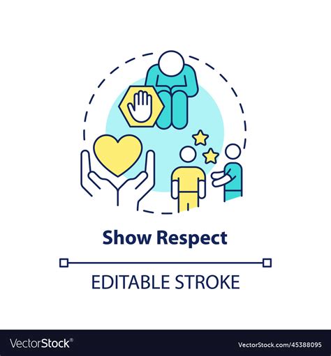 Show Respect Concept Icon Royalty Free Vector Image