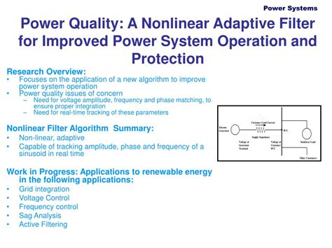 ppt power quality a nonlinear adaptive filter for improved power
