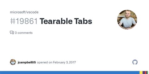 Tearable Tabs · Issue 19861 · Microsoftvscode · Github