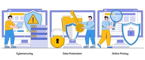 Premium Vector Cybersecurity Data Protection Online Privacy Concept