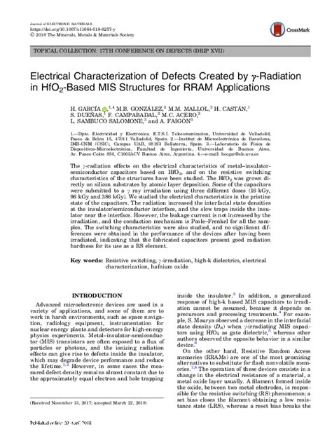 pdf electrical characterization of defects created in the si sio2
