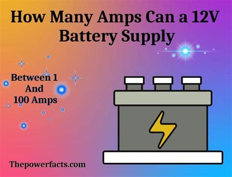 How Many Amps Can A V Battery Supply The Power Facts