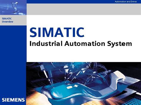 Automation And Drives SIMATIC Overview SIMATIC Industrial Automation