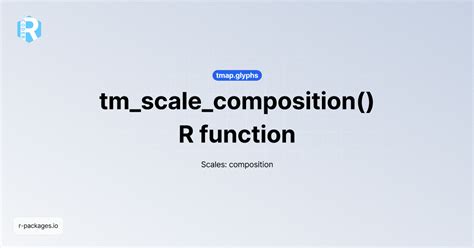 Tmscalecomposition R Function From Tmapglyphs R Packages