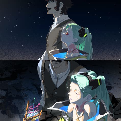 Rebecca And Falco Cyberpunk And 1 More Drawn By Huozhazha Danbooru