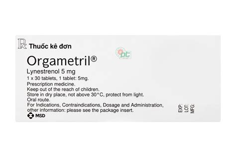Thuốc Orgametril mg điều trị đa kinh rong kinh hộp viên