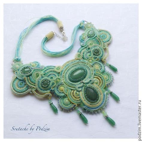 Колье бусы ручной работы Ярмарка Мастеров ручная работа Купить НАЯДА сутажное колье