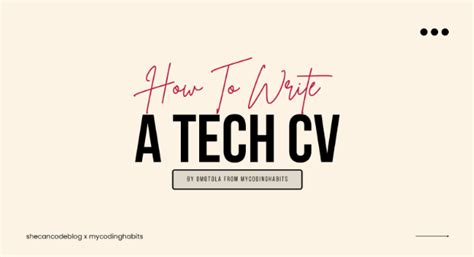 How To Write A Stand Out Technical CV SheCanCode