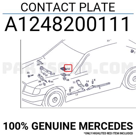 Contact Plate A1248200111 Mercedes Parts Partsouq