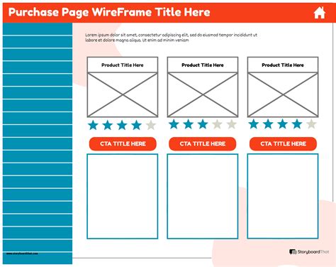 Corporate Purchase Wireframe Template 3 Storyboard