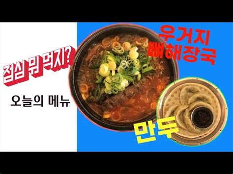점심 뭐 먹지 오늘의 메뉴 우거지 뼈해장국 with 만두 신가네 빨간집 합정 YouTube