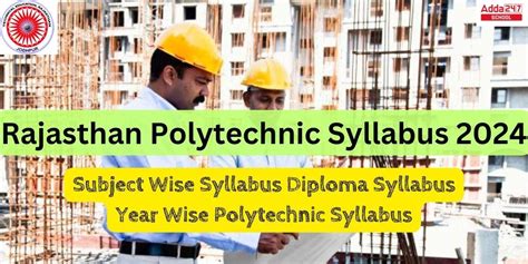 Rajasthan Polytechnic Syllabus 2024 Check Subject Wise Syllabus