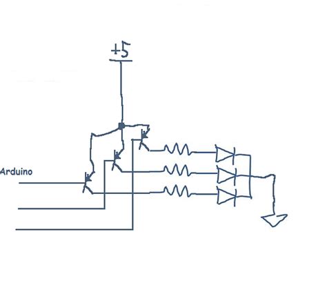 Pnp Transistor Array With Common Emitter General Electronics Arduino Forum