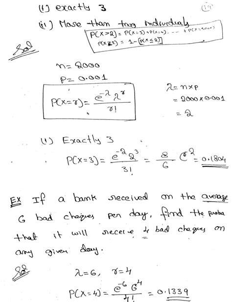 Poisson Distribution Hand Written Notes In  Format