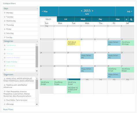 Event Calendar Filter Extension 10Web Help Center