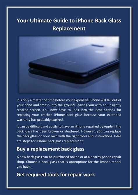 Ppt Your Ultimate Guide To Iphone Back Glass Replacement Powerpoint Presentation Id12050974