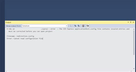 Sửa Lỗi The Iis Express Nfig File Contains Invalid Entries