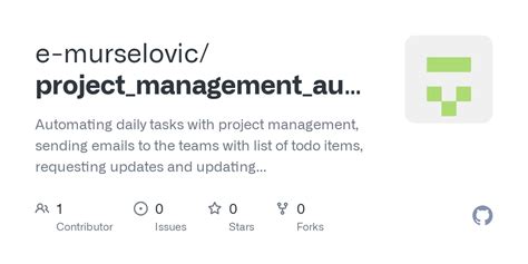 github e murselovic project management automation automating daily