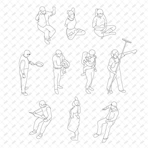 3d Isometric People At Home Set