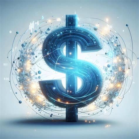 3d Glowing Abstract Dollar Sign Surrounded By Swirling Data Streams Concept As A Dynamic Scene