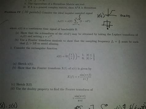 The Eigenvalues Of A Hermitian Matrix Are Real If A