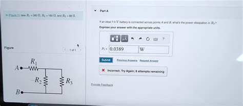 Solved Part Ain Figure 1 ﻿take R1 260Ω R2 180Ω ﻿and