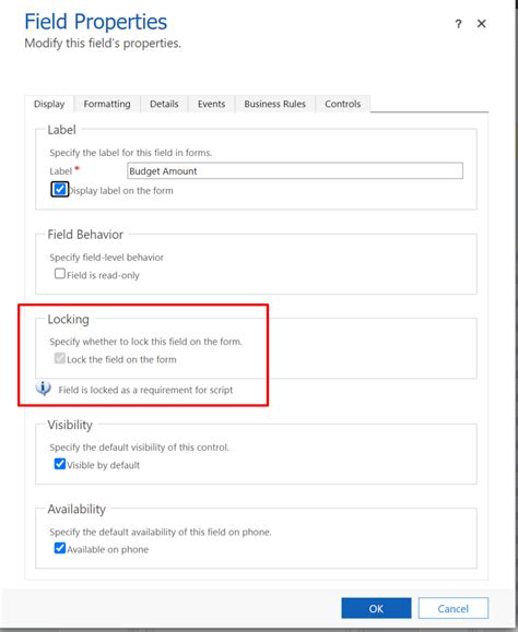 Locking Fields On The Form By Adding Dependencies In Dynamics 365 Crm D365 Demystified