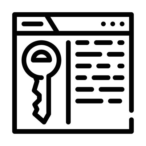 Key Seo Optimization Line Icon Vector Illustration 17318192 Vector Art