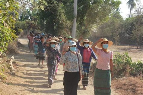 ယင်းမာပင် ဆားလင်းကြီး ရွာပေါင်းစုံ သပိတ် စစ်ကြောင်း ဖက်ဆစ် စစ်တပ် တော်လှန်ရေး ချီတက် ဆန္ဒပ