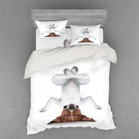 Ambesonne Funny Bedding Set Duvet Cover Sham Fitted Sheet In 3 Sizes Ebay