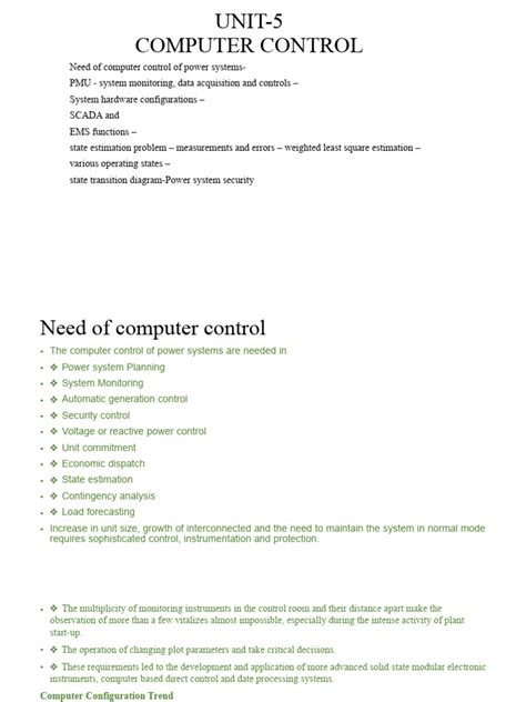 Unit 5 Computer Control Pdf Power Physics Electronics