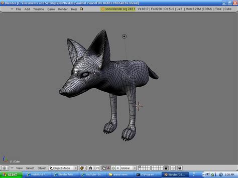 Realistic Kit Fox Model Wip Works In Progress Blender Artists Community