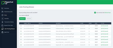 Touch Free Secure Print Release Papercut