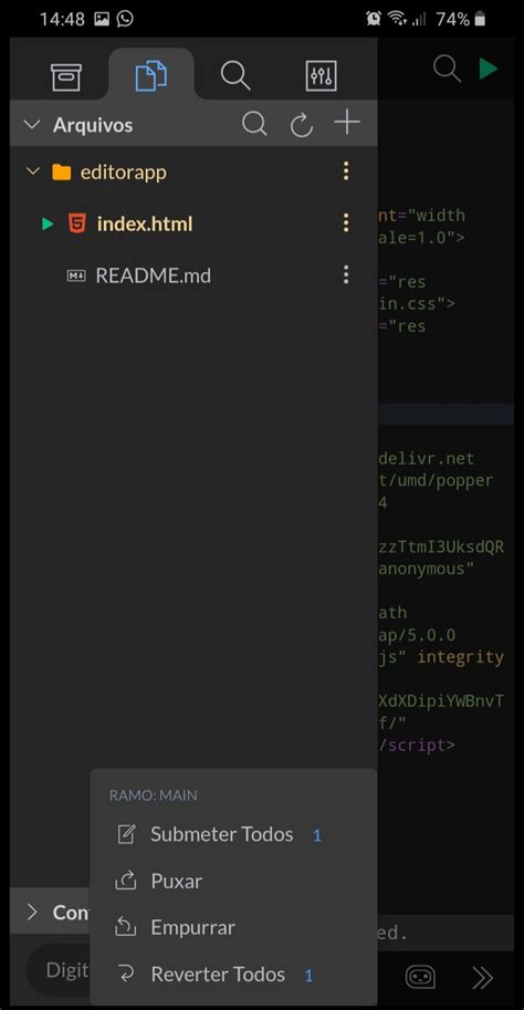 App Android Editor De Código · Issue 994 · Gustavoguanabaragit