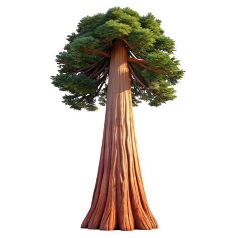 A Giant Sequoia Tree Reaching Towards The Sky Majestic And Ancient Realistic Rendering
